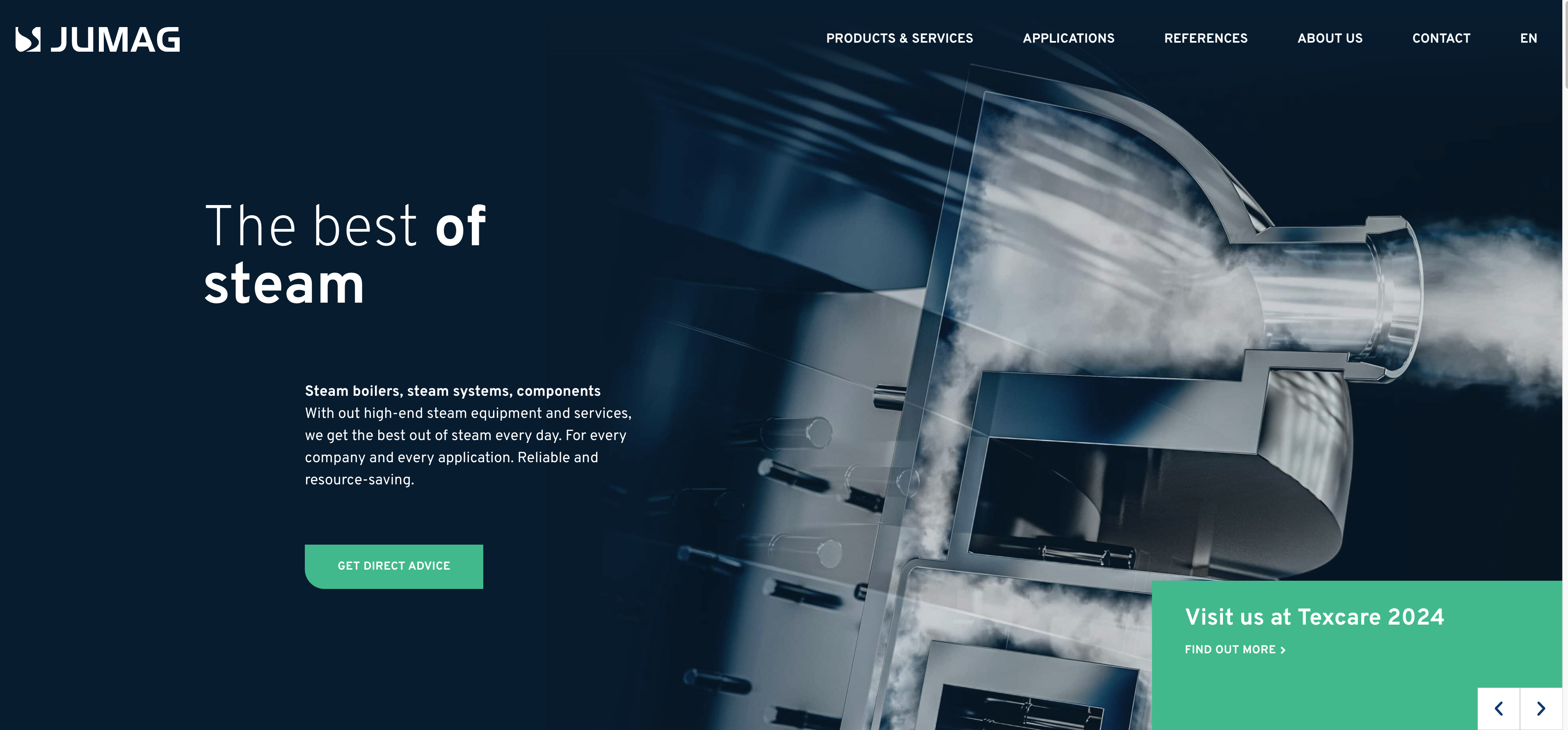 Website relaunch for Jumag
